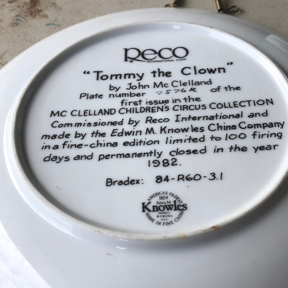 Reco | Accents | Vintage Clown Plate 982 | Poshmark